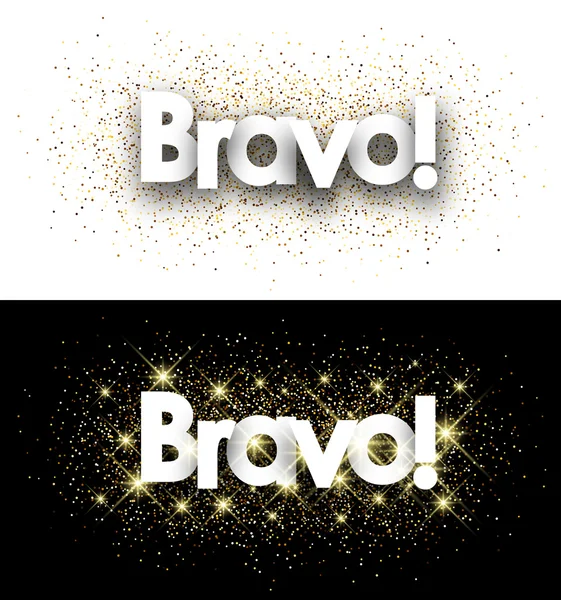 Bravo Poster Colorful Watercolor Brush Strokes Vector Paper ...