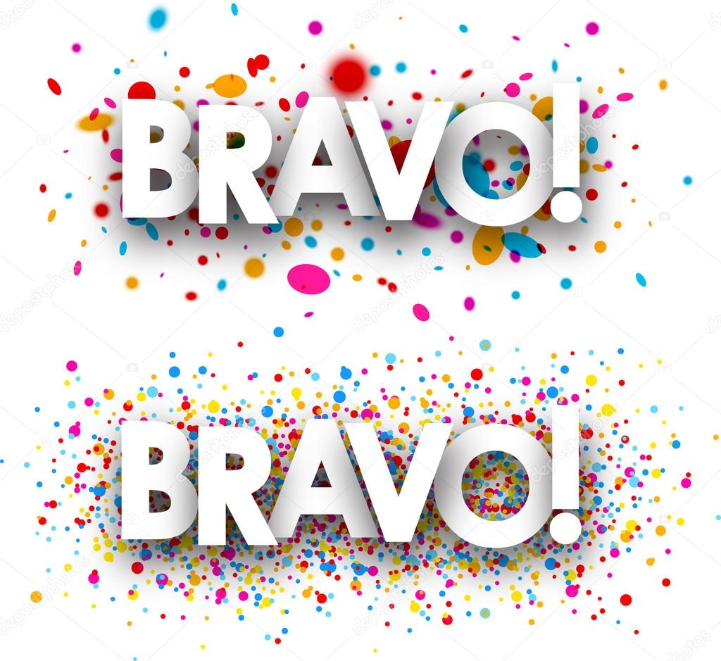 Bravo paper banners — Stock Vector © Maxborovkov #110203266