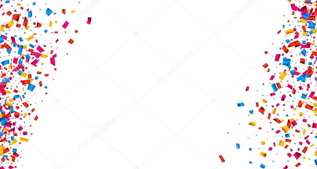 White background with confetti. Stock Vector Image by ©Maxborovkov ...