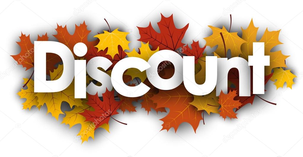 Discount background with maple leaves. Stock Vector Image by ...