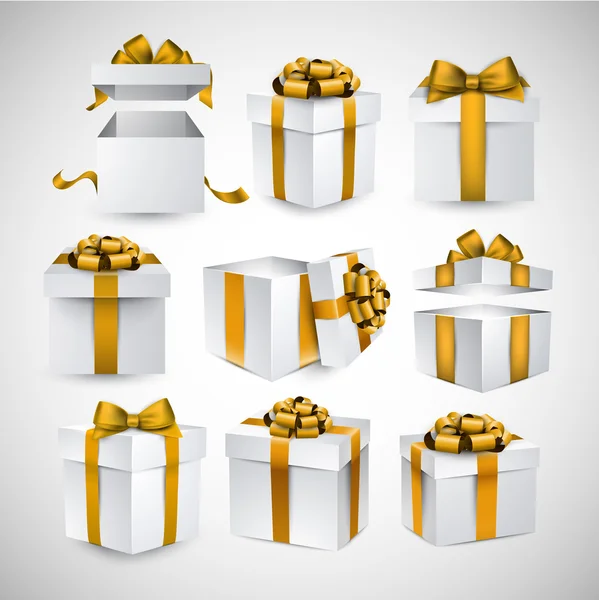 Realistic gift boxes Vector Art Stock Images | Depositphotos