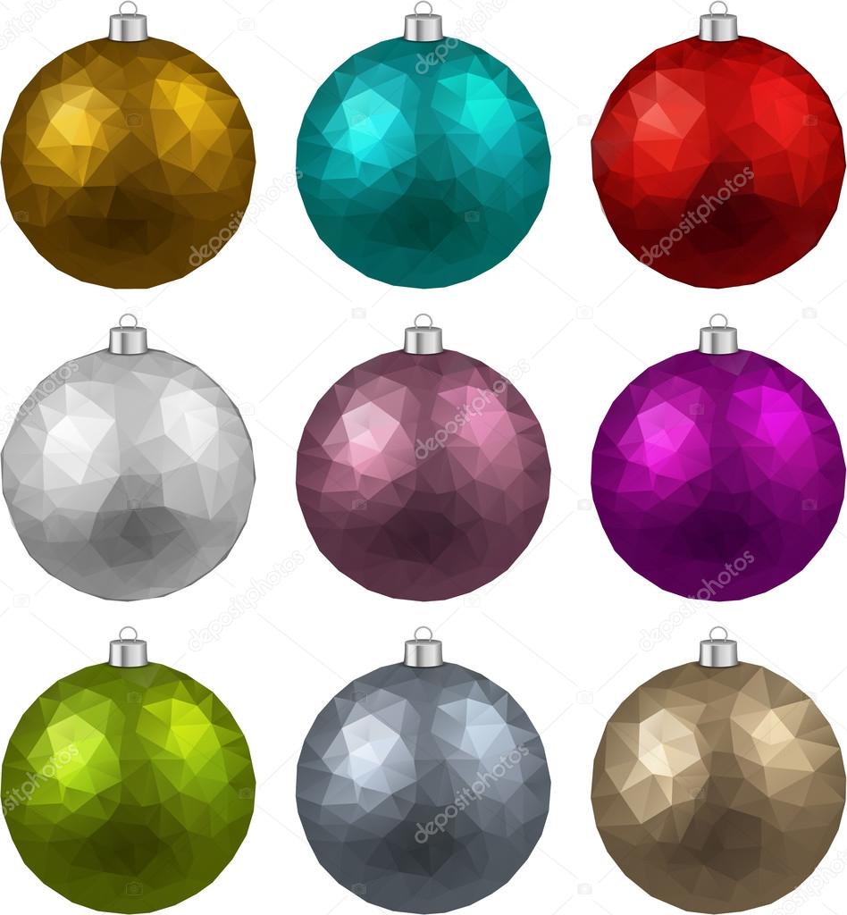 Set of textured realistic christmas balls. Stock Vector Image by ...