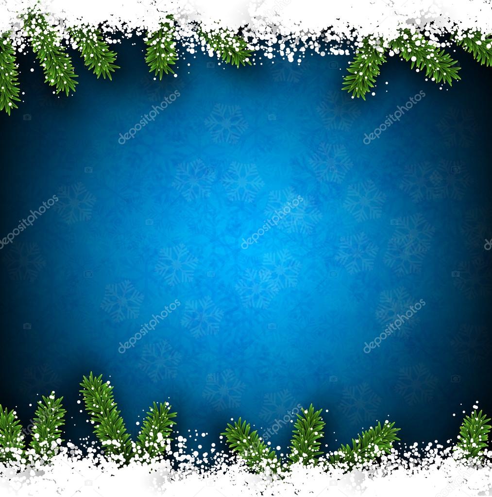 Fir and snow christmas frame. Stock Vector Image by ©Maxborovkov #57081939