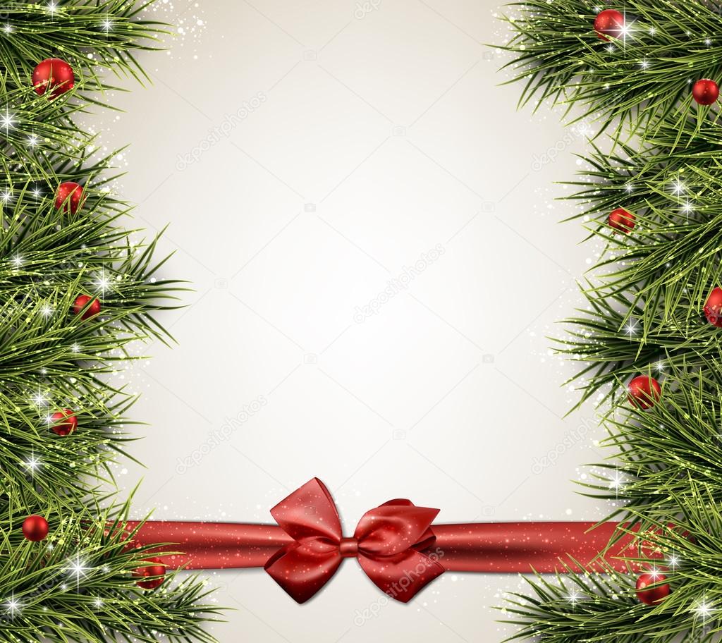 Christmas background with spruce branches. Stock Vector by ©Maxborovkov ...