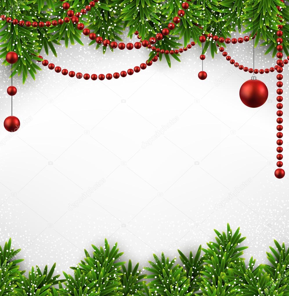 Christmas background with spruce branches. Stock Vector Image by ...