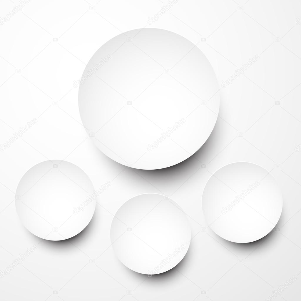 Paper white circles. Stock Vector Image by ©Maxborovkov #63632687