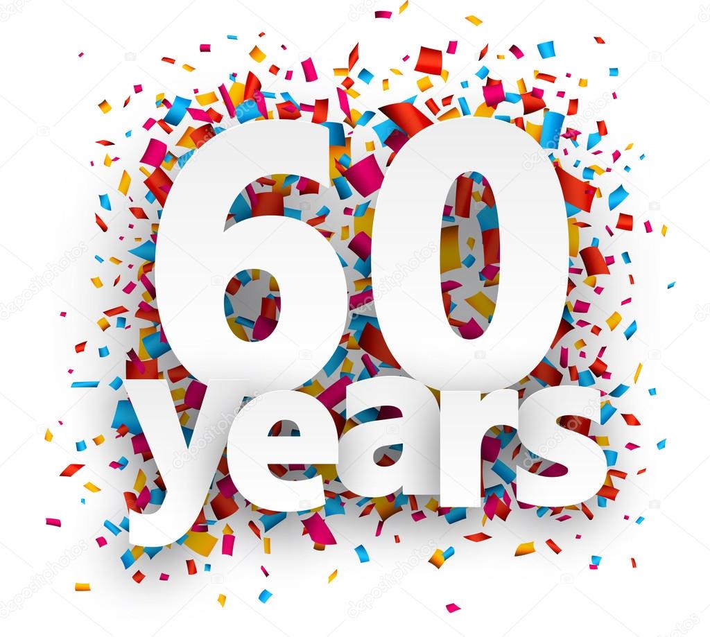 Sixty years paper confetti sign. Stock Vector Image by ©Maxborovkov #79101828