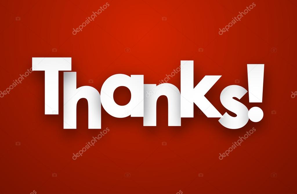 Paper thanks sign. Stock Vector by ©Maxborovkov 79102172