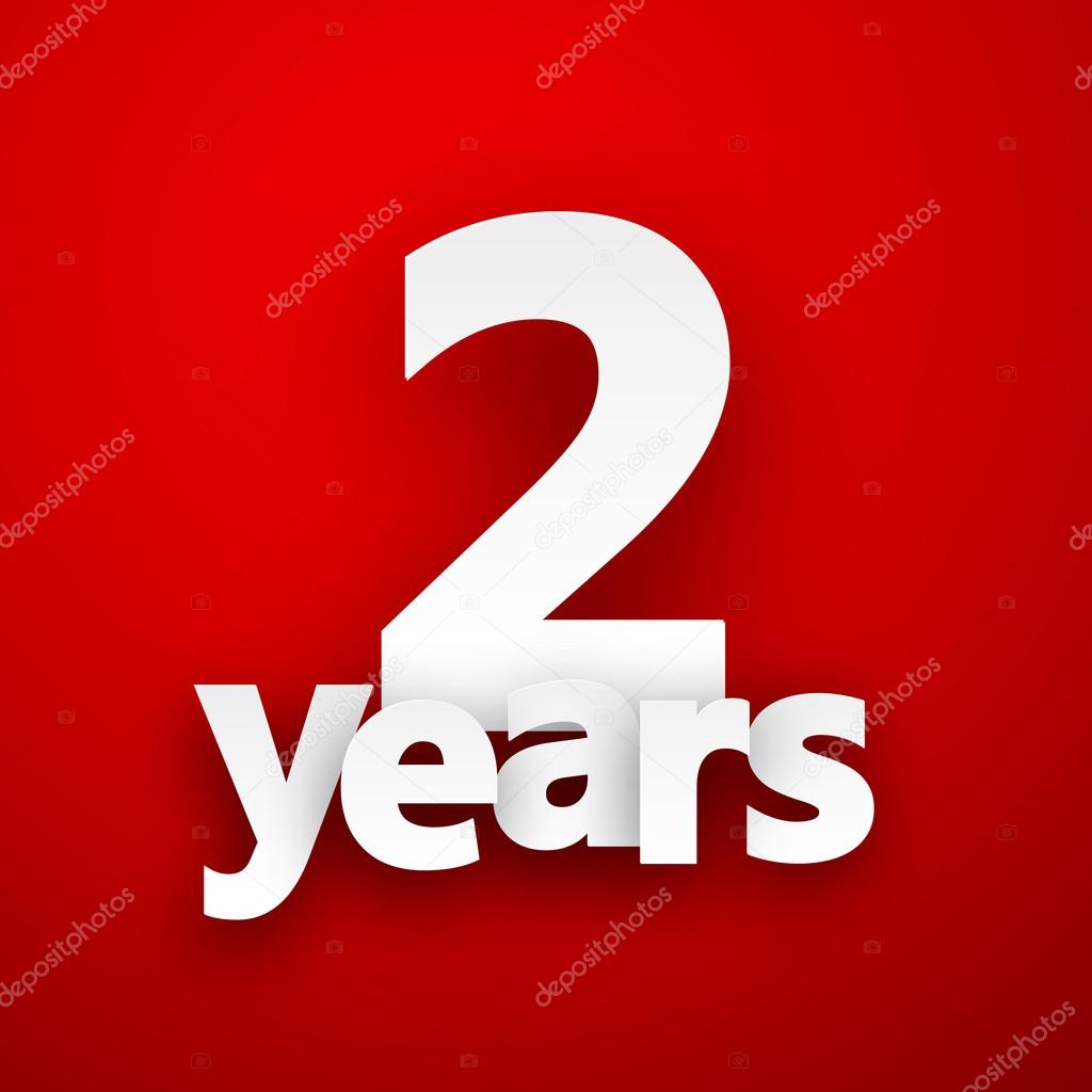 Two years paper sign. Stock Vector by ©Maxborovkov 79102268
