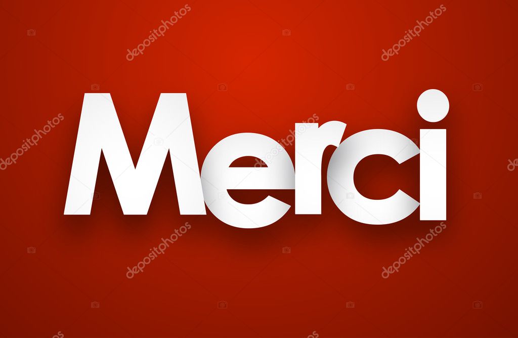 Paper merci sign. Stock Vector by ©Maxborovkov 79102906