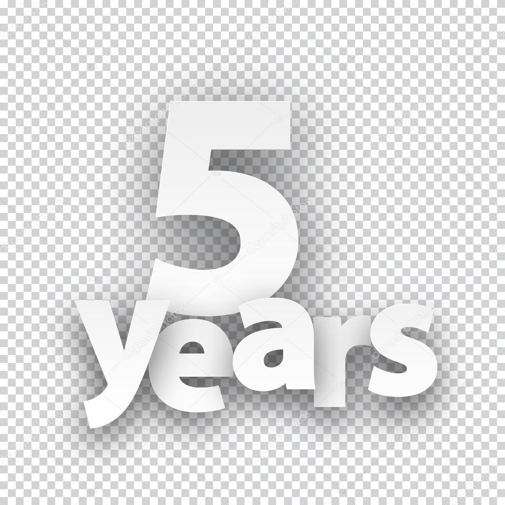 Five years paper sign. Stock Vector Image by ©Maxborovkov #79103170