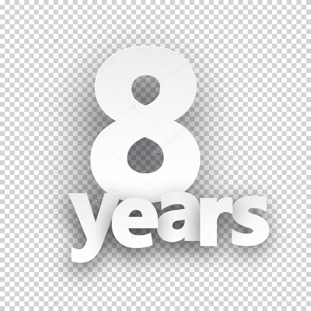 Eight years paper sign. Stock Vector Image by ©Maxborovkov #79103612