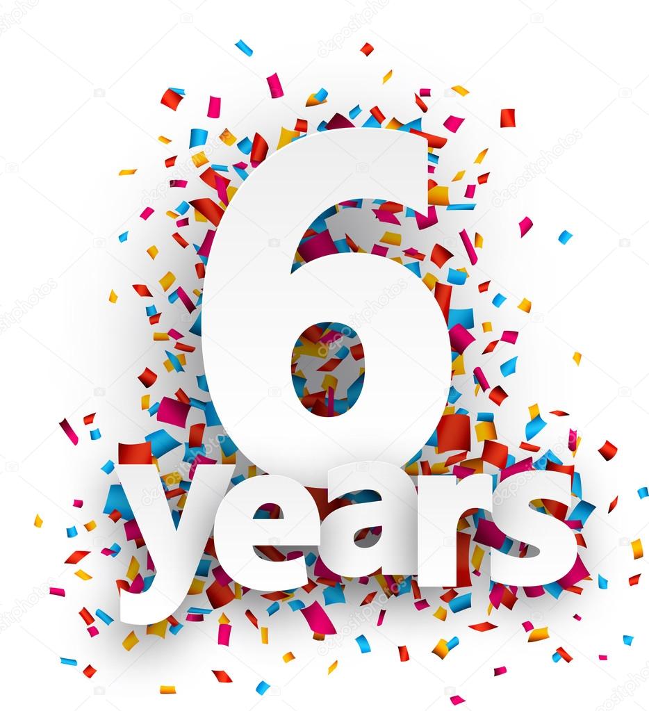 Six years paper confetti sign. Stock Vector Image by ©Maxborovkov #79104832