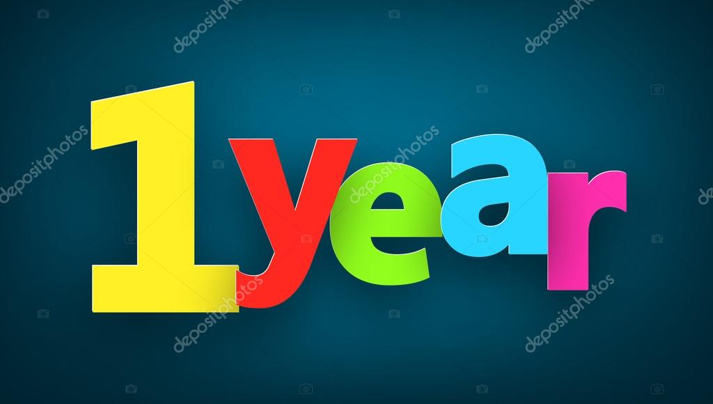 One year paper sign. Stock Vector Image by ©Maxborovkov #79108516