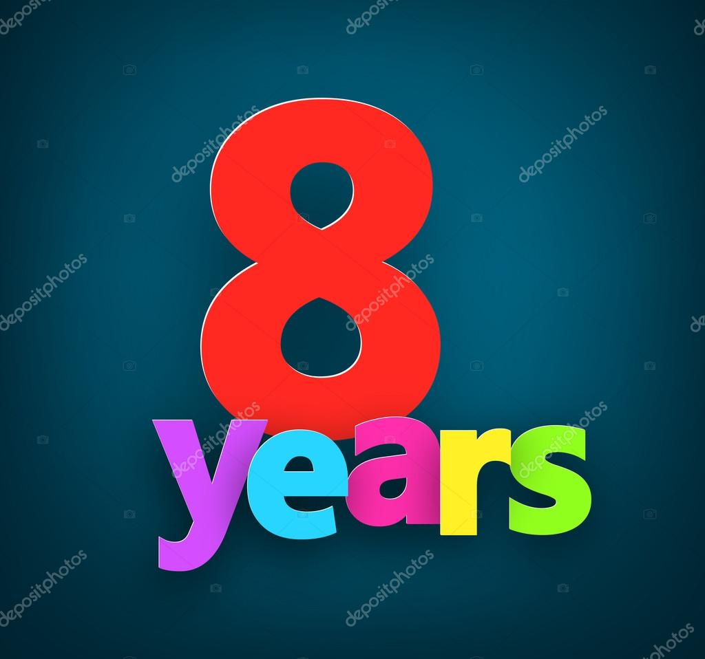 Eight years paper sign. Stock Vector Image by ©Maxborovkov #79109158