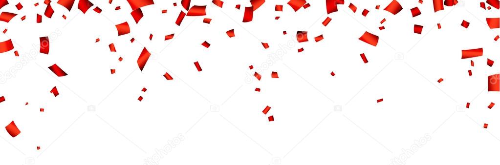 Red confetti celebration banner. Stock Vector by ©Maxborovkov 80137030