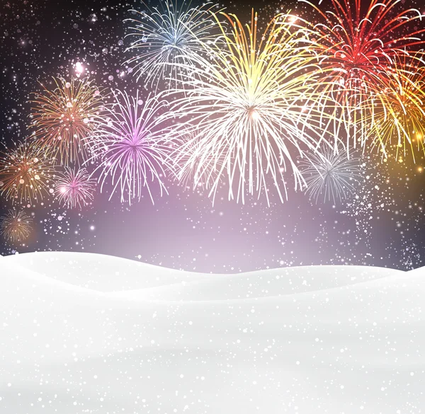 New year fireworks background Vector Art Stock Images | Depositphotos