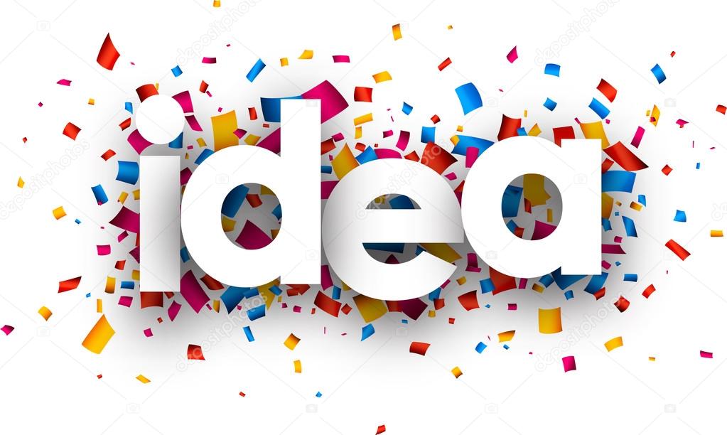Idea sign with confetti Stock Vector by ©Maxborovkov 90248964