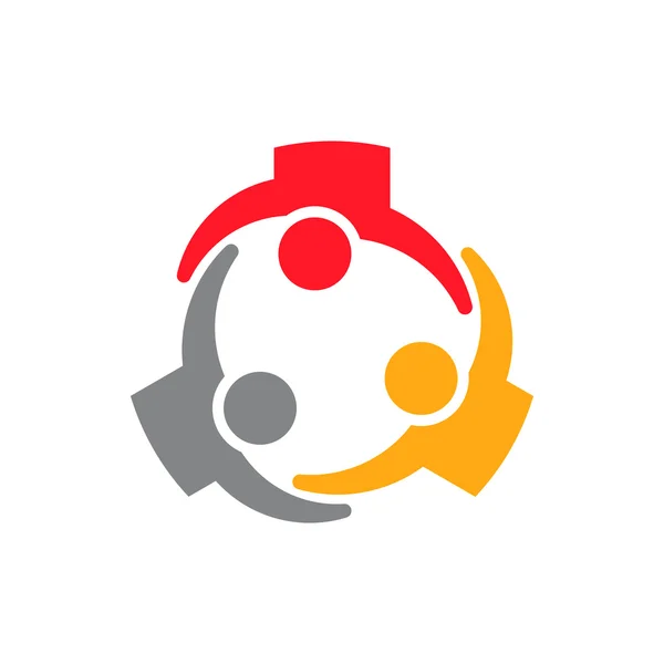 Overhead view of Teamwork Triangle People logo — Stock Vector ...