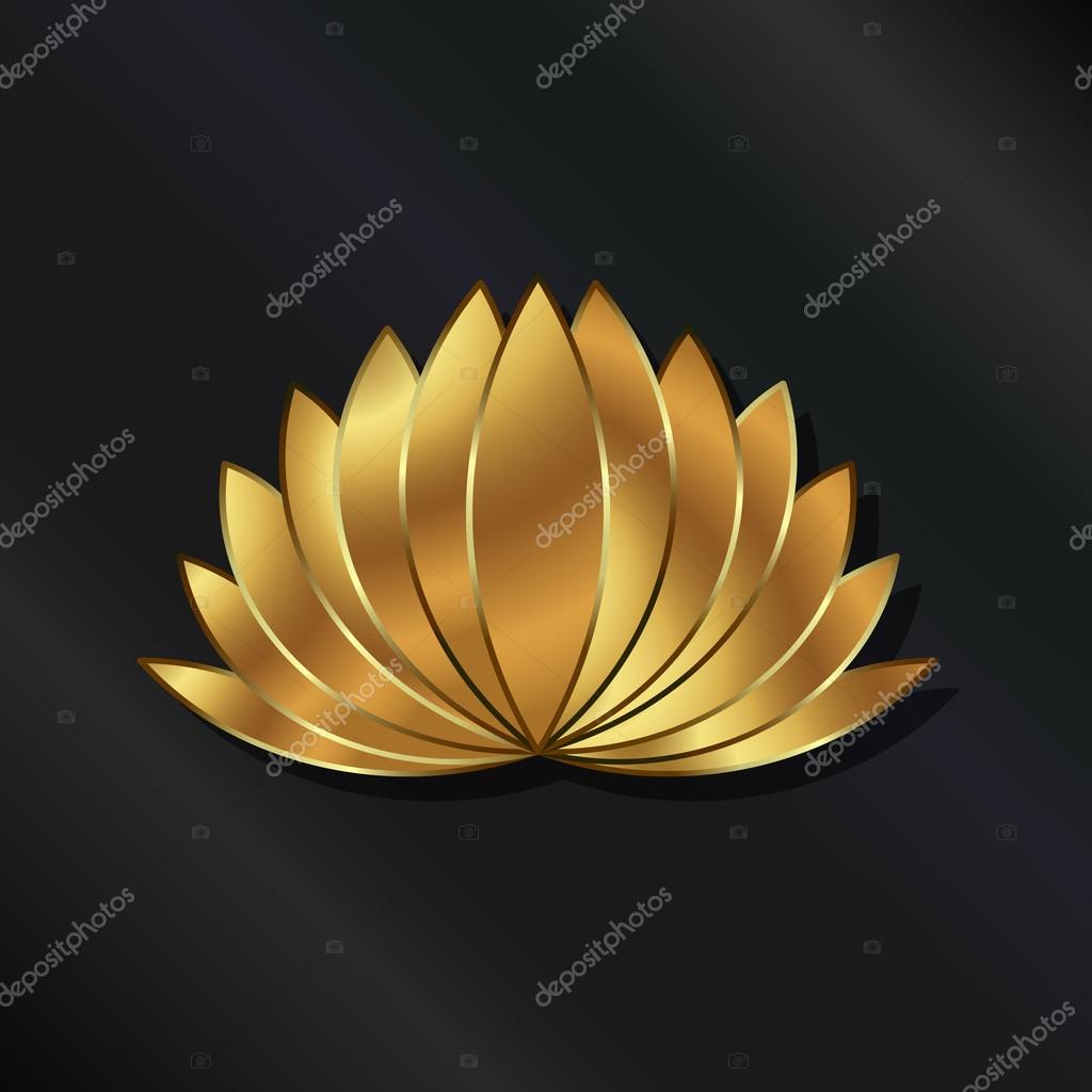 Leafy Lotus plant luxury gold logo Stock Vector Image by ©deskcube ...