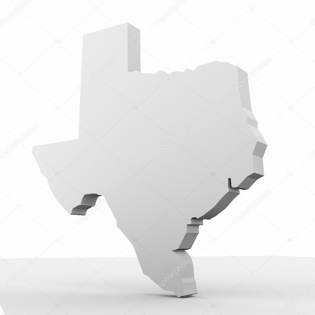 Texas 3D map Three-dimensional Stock Photo by ©deskcube 63819081