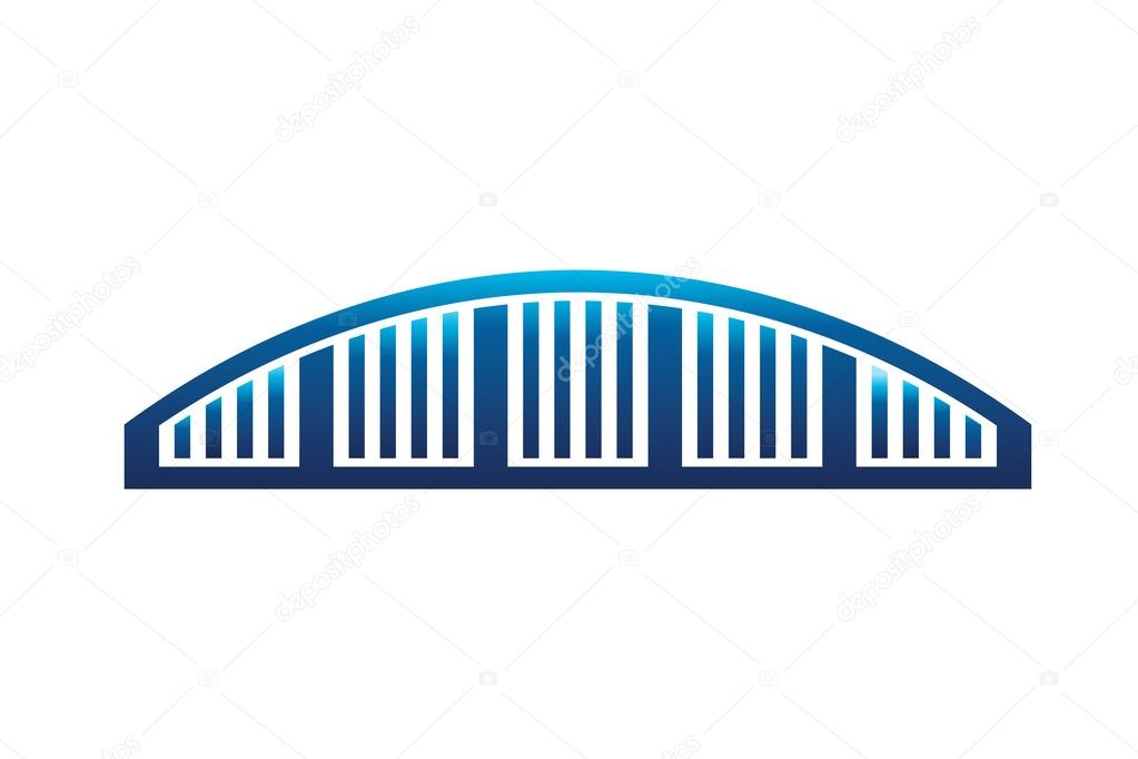 Blue Arc Bridge Icon Stock Vector Image by ©deskcube #63912745