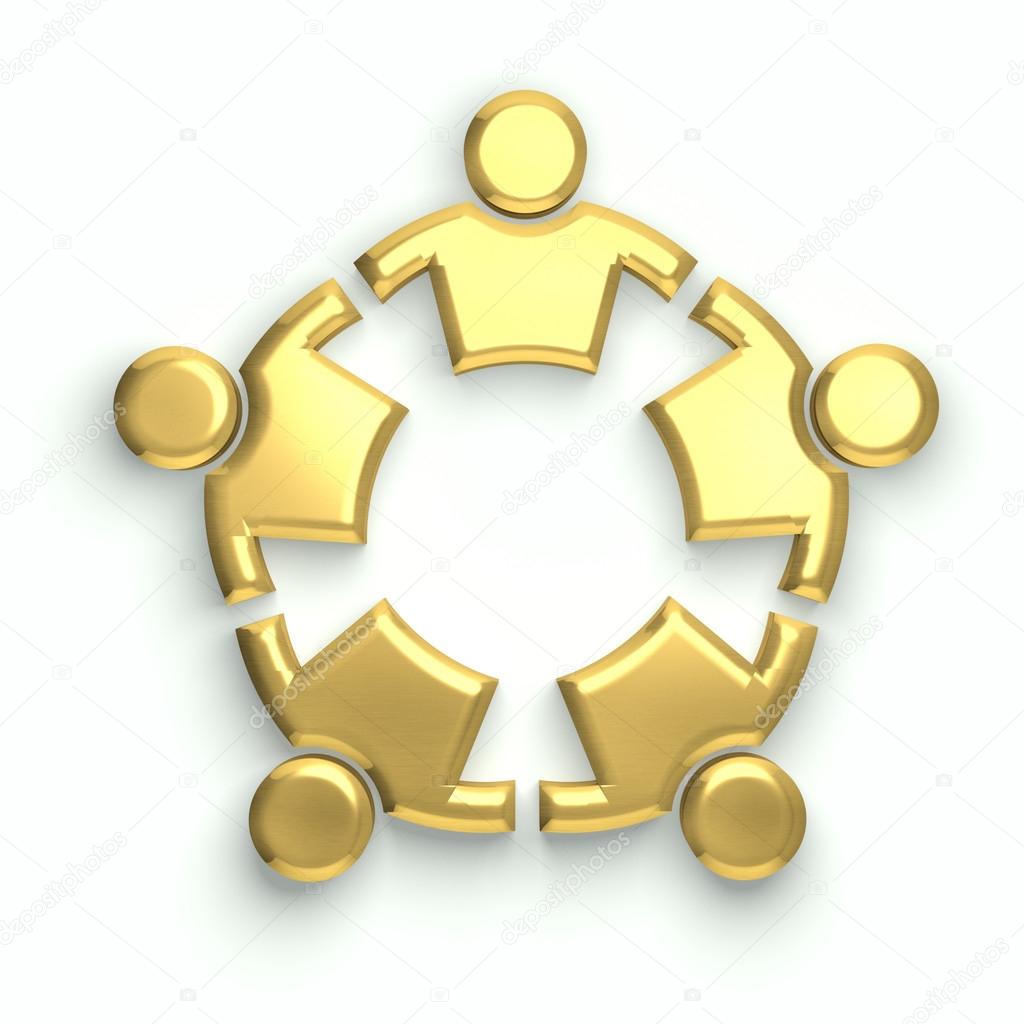 People gold logo — Stock Photo © deskcube #76935911