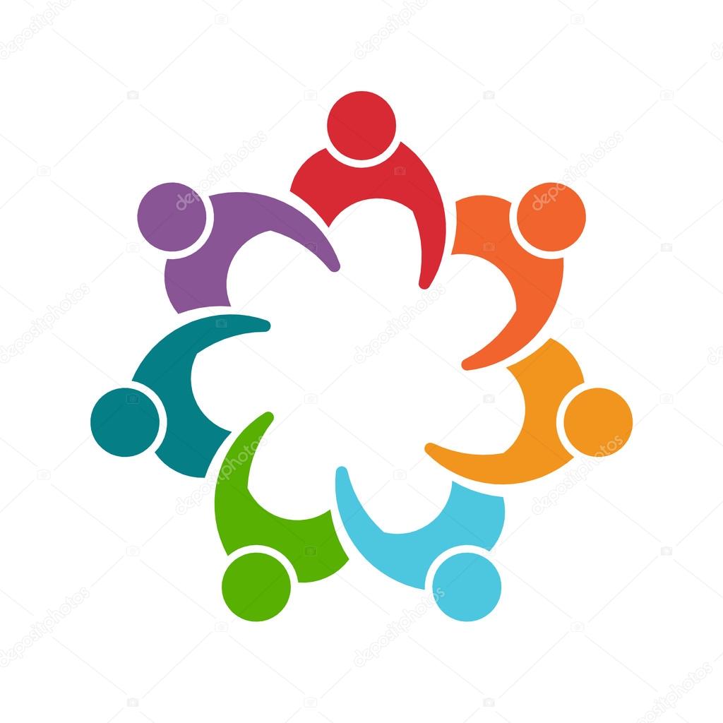 People man logo. Group of seven persons Stock Vector Image by ©deskcube ...