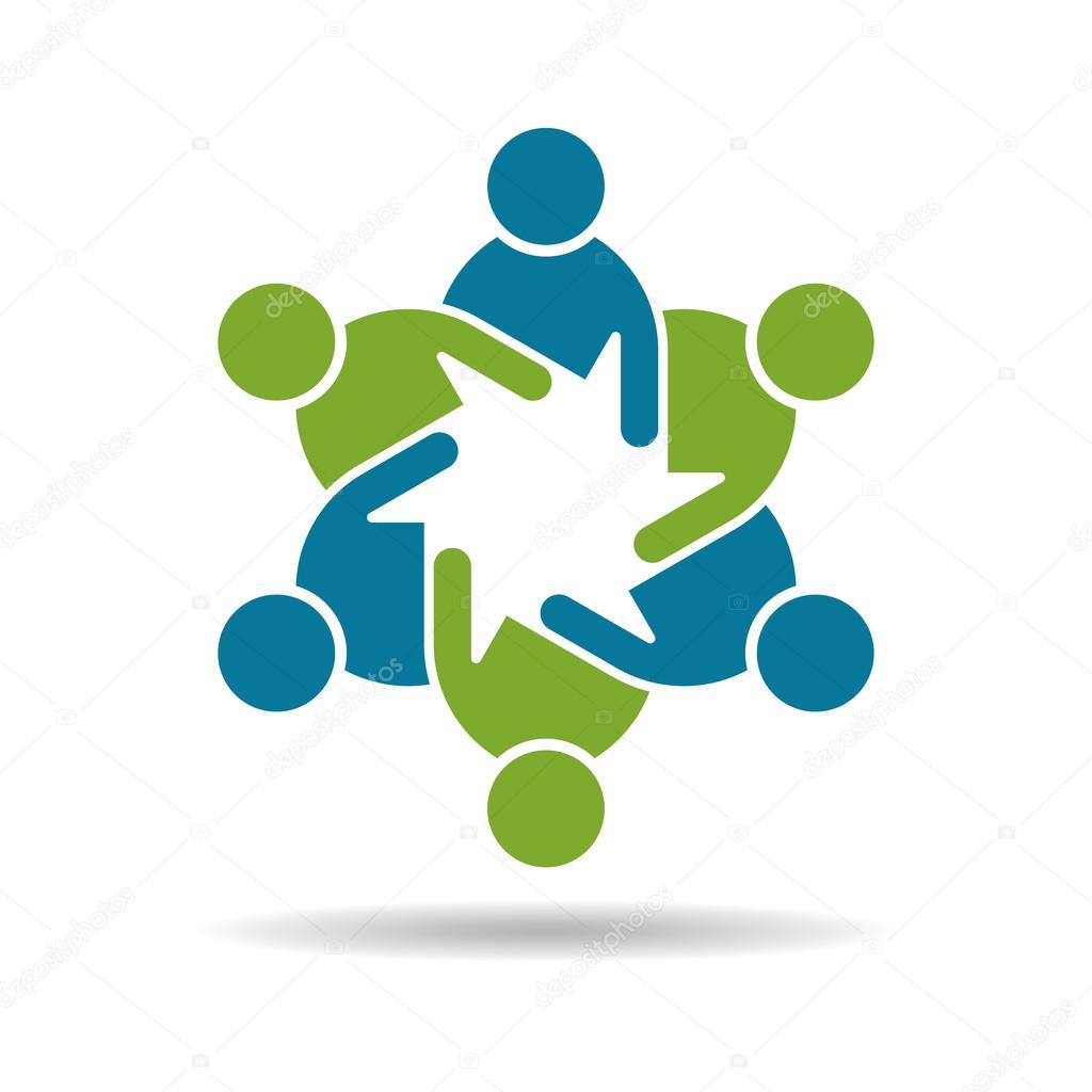 Diseo De Logo Vector De La Gente Del Trabajo En Equipo