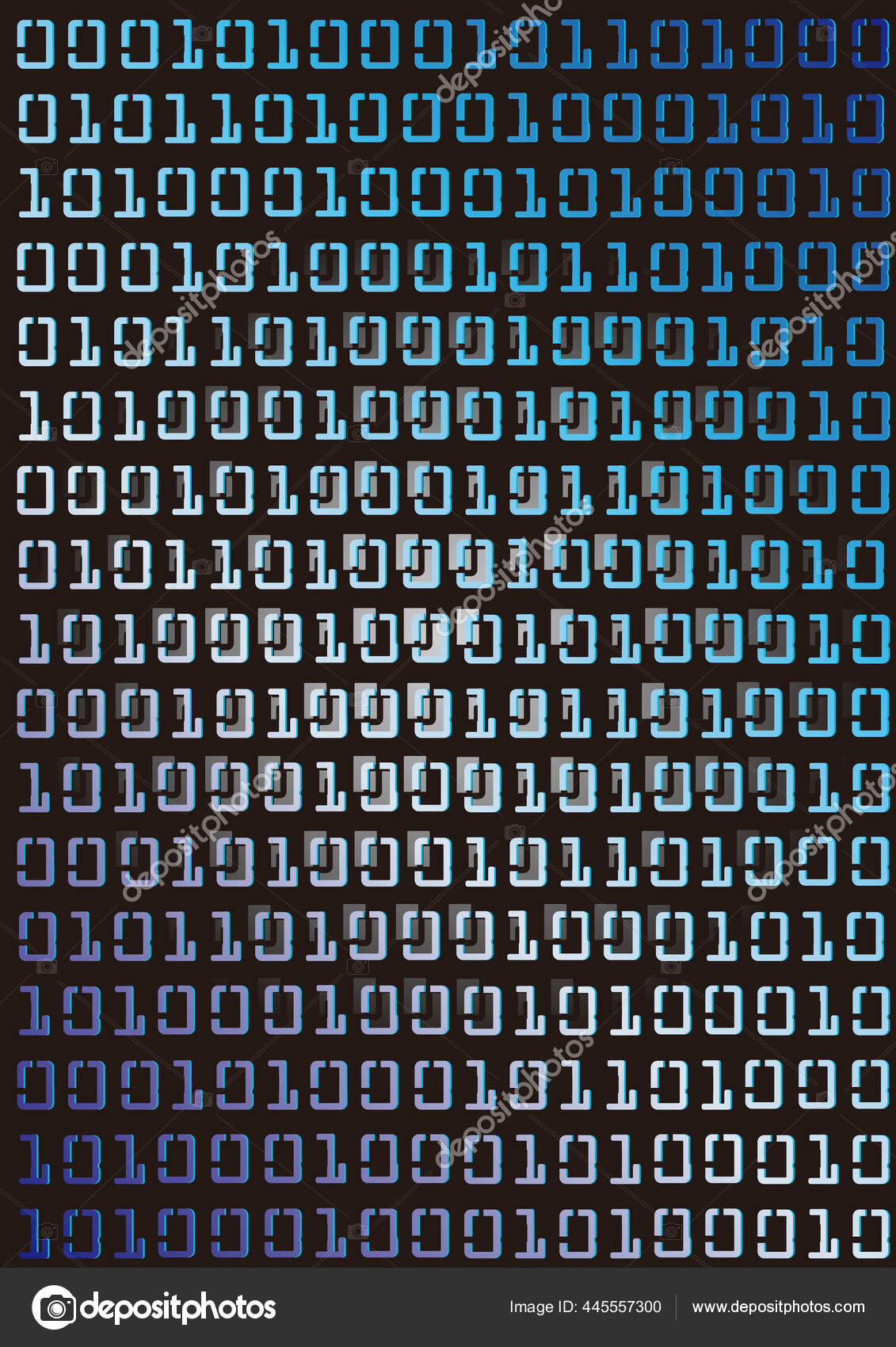 Binary Code Digital Numbers Background Black Background Expressive Backdrop Informatics Stock ...