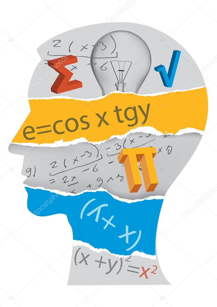 Silueta de estudiante de matemáticas Vector de stock #57155507 de ©chachar