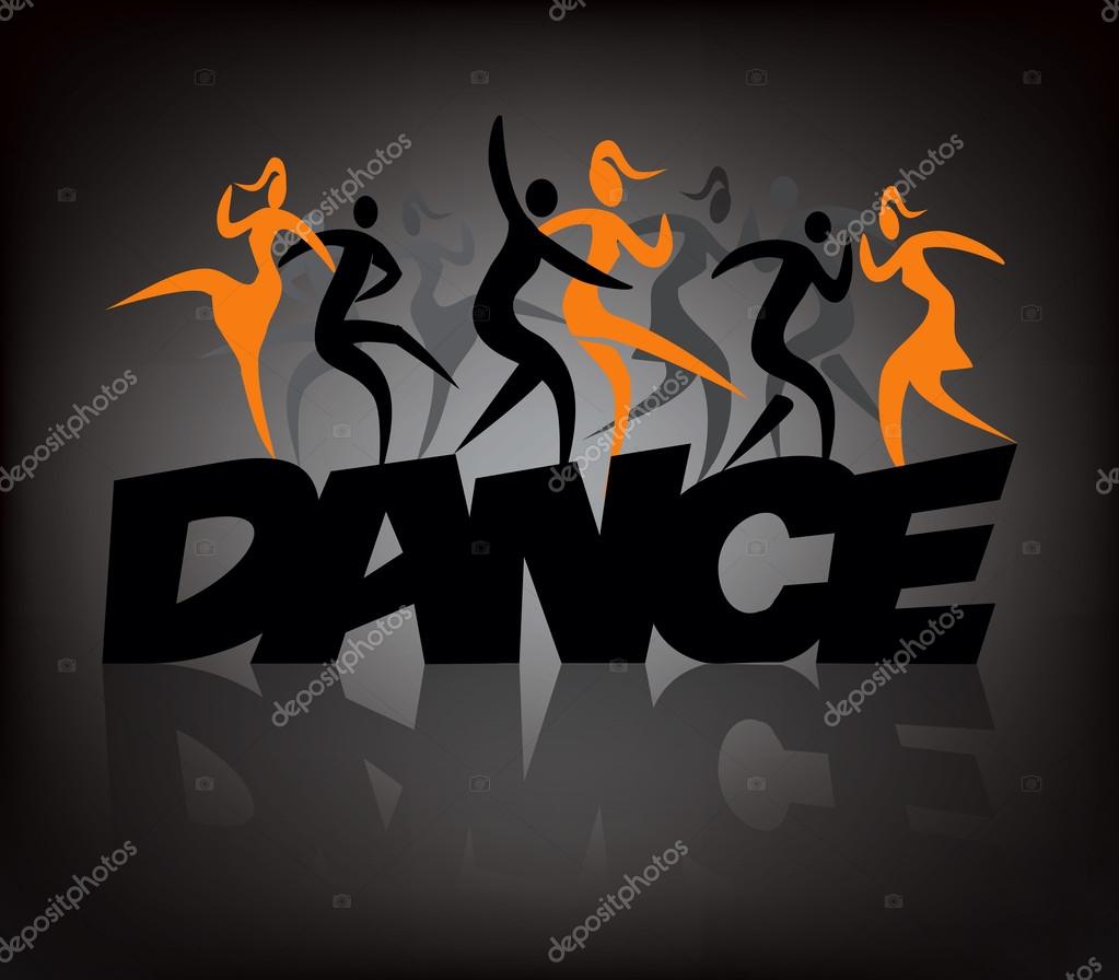 Word dance wih dancers. Stock Vector by ©chachar 86513664