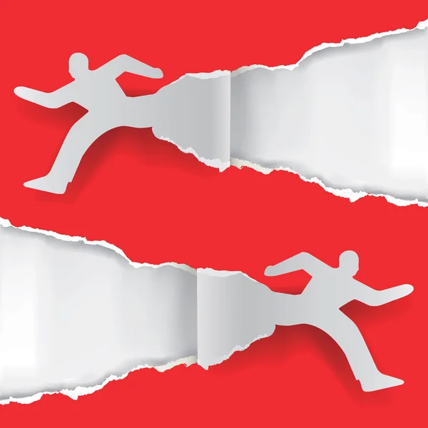 남자와 찢어진된 종이 Vector Art Stock Images | Depositphotos