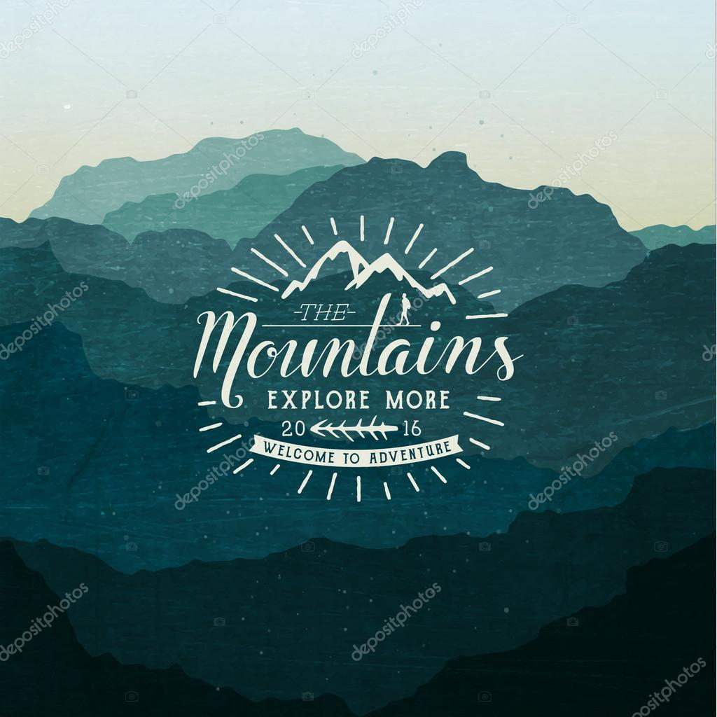 Mountain adventure lettering Stock Vector Image by ©Vikasuperstar ...