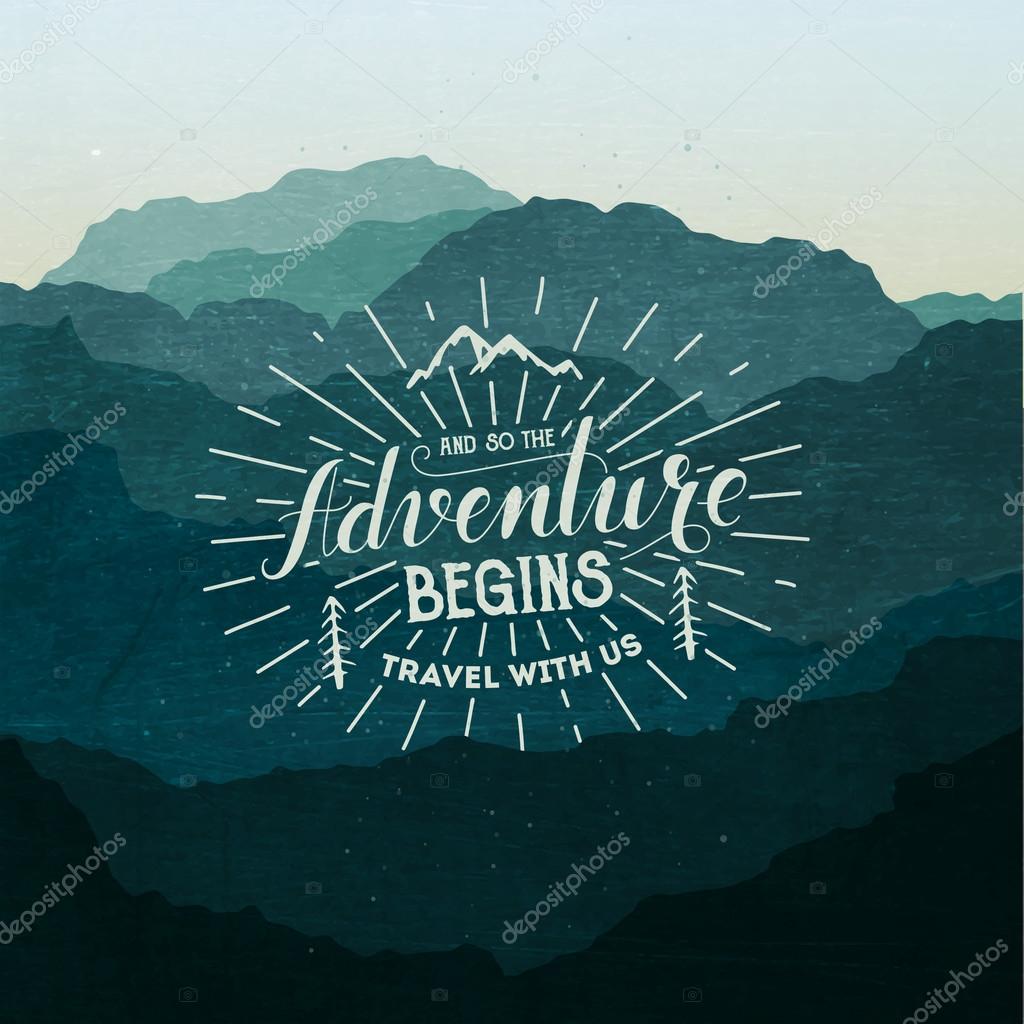 Mountain adventure lettering Stock Vector Image by ©Vikasuperstar ...