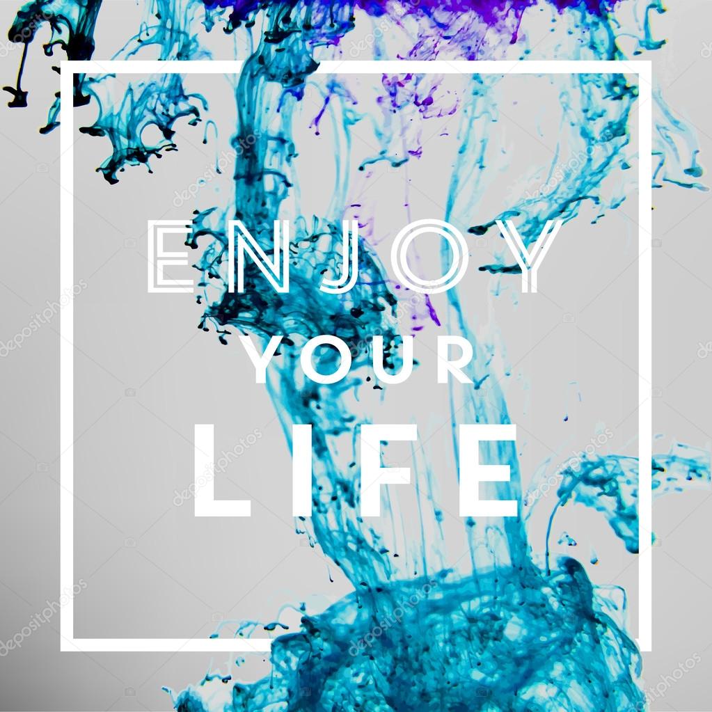 Enjoy your life ink in water abstract background Stock Vector Image by ...