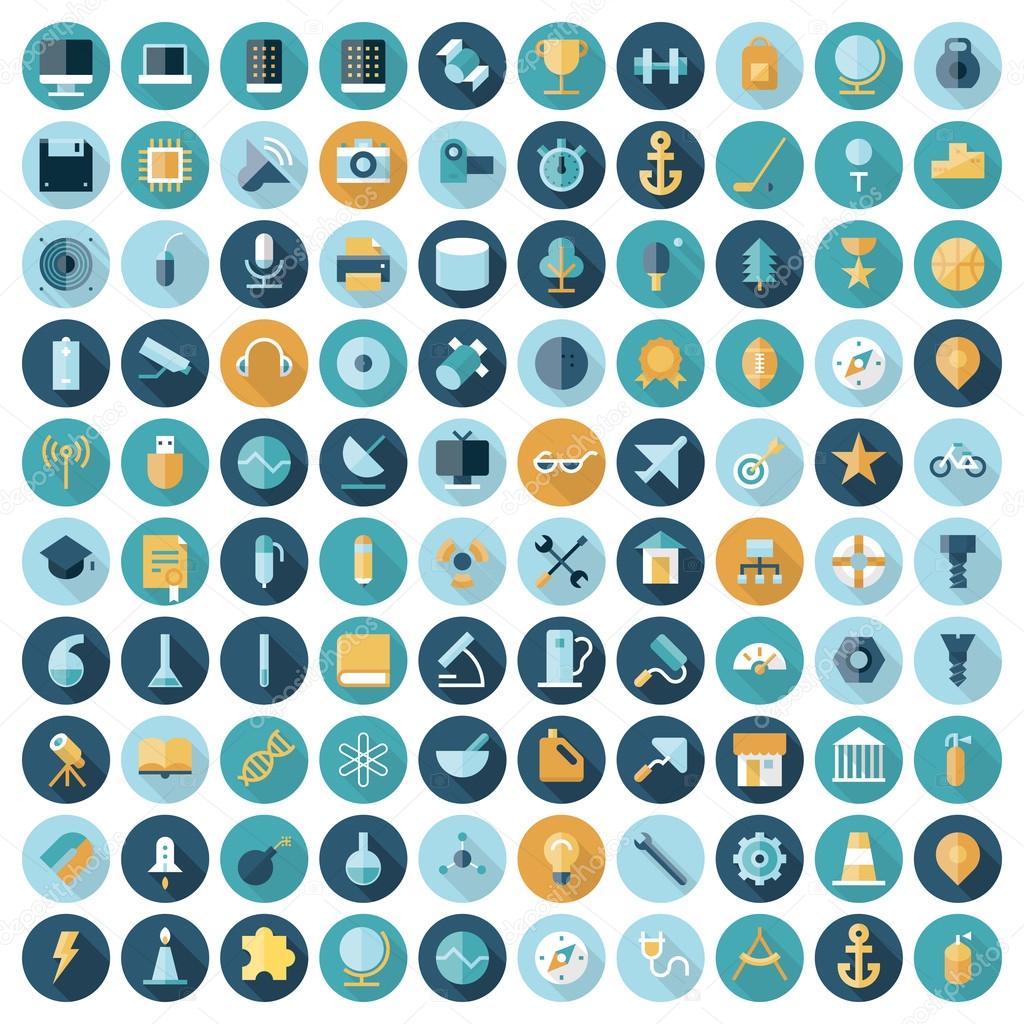 Flat design icons for Stock Vector Image by ©ildogesto #122509942