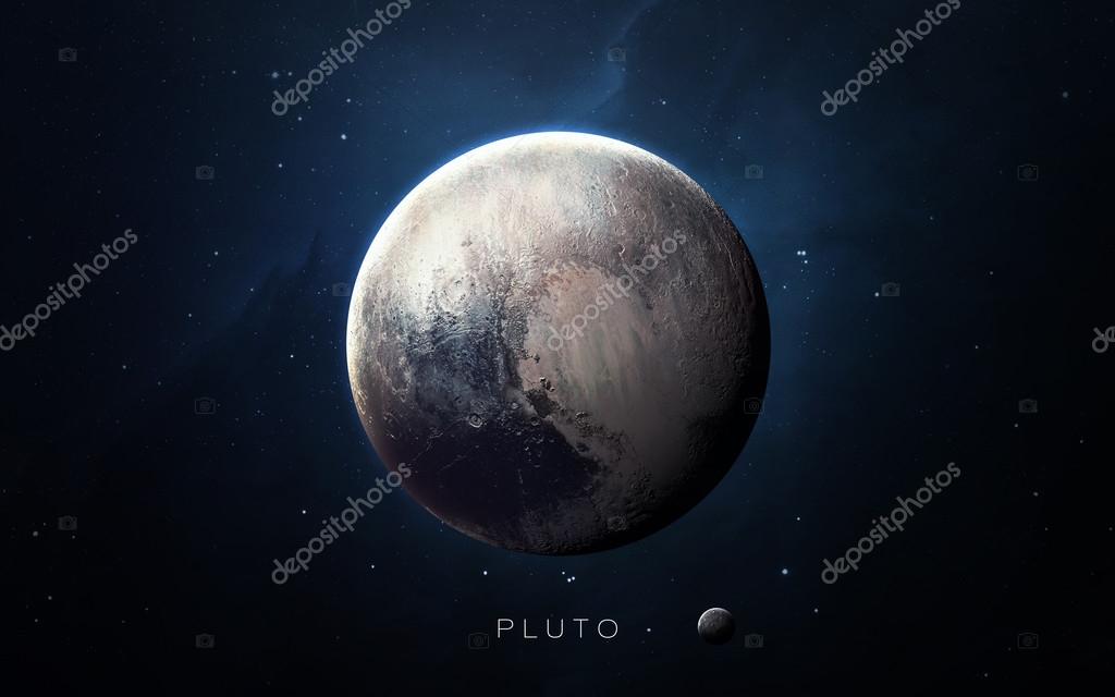 Pluto - High resolution 3D images presents planets of the solar system ...