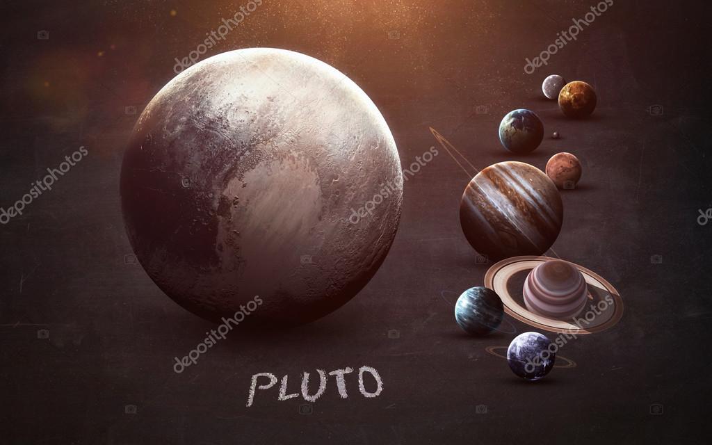 Pluto - High resolution images presents planets of the solar system on ...