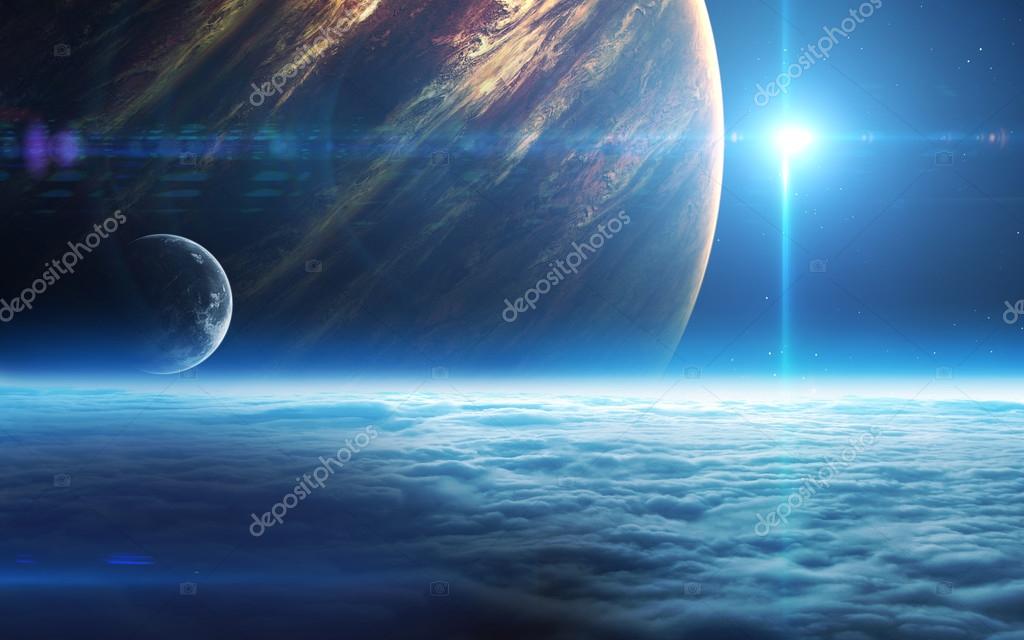 Infinite space background with nebulas and stars. This image elements ...