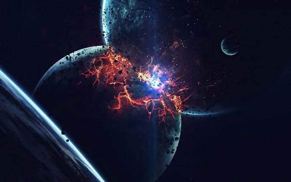 Planets Colliding Wallpaper