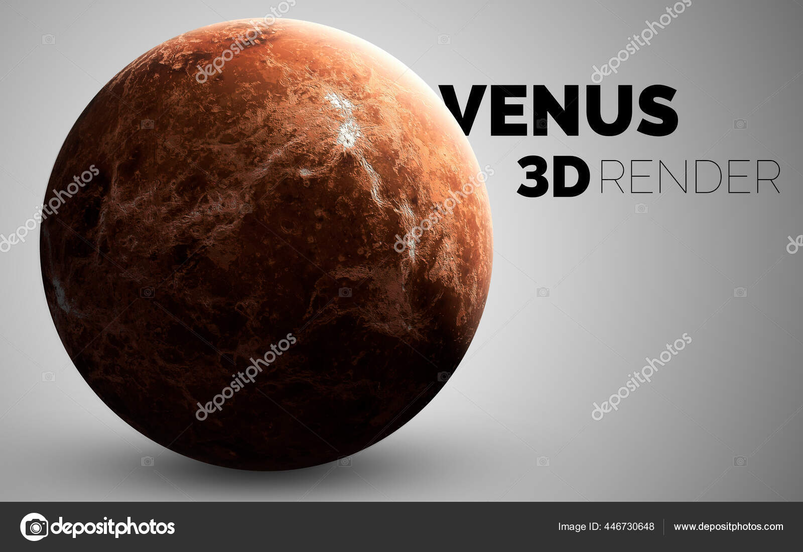 Venus. Set of solar system planets rendered in 3D. Elements of this ...