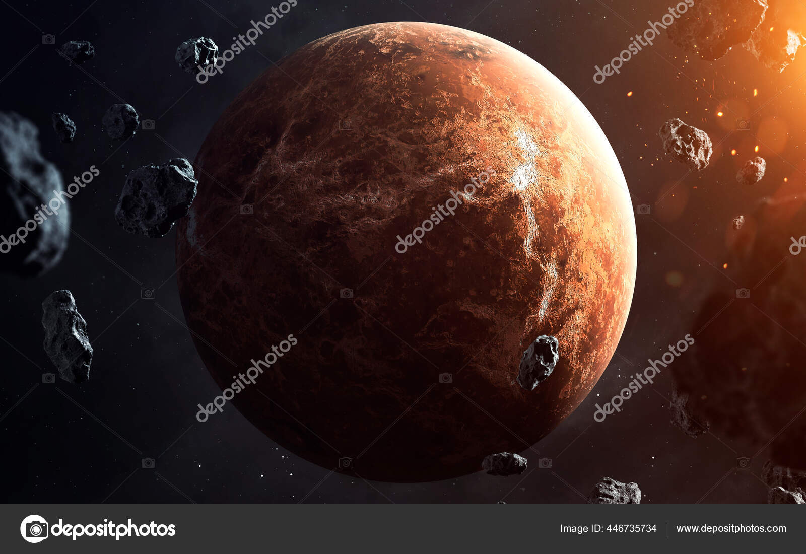 Venus. Planets of solar system visualisation. Elements of this image ...