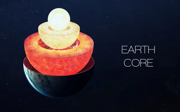 Earth core structure. Elements of this image furnished by NASA Stock ...
