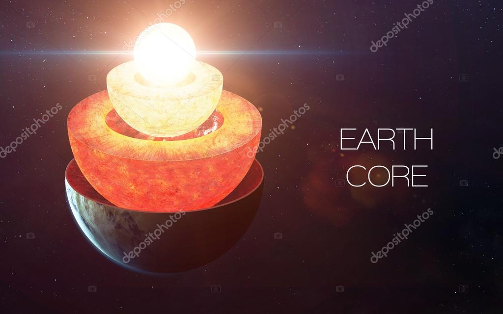 Earth core structure. Elements of this image furnished by NASA Stock ...