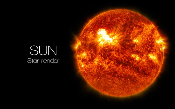 Sun - High resolution 3D images presents planets and star of the solar ...