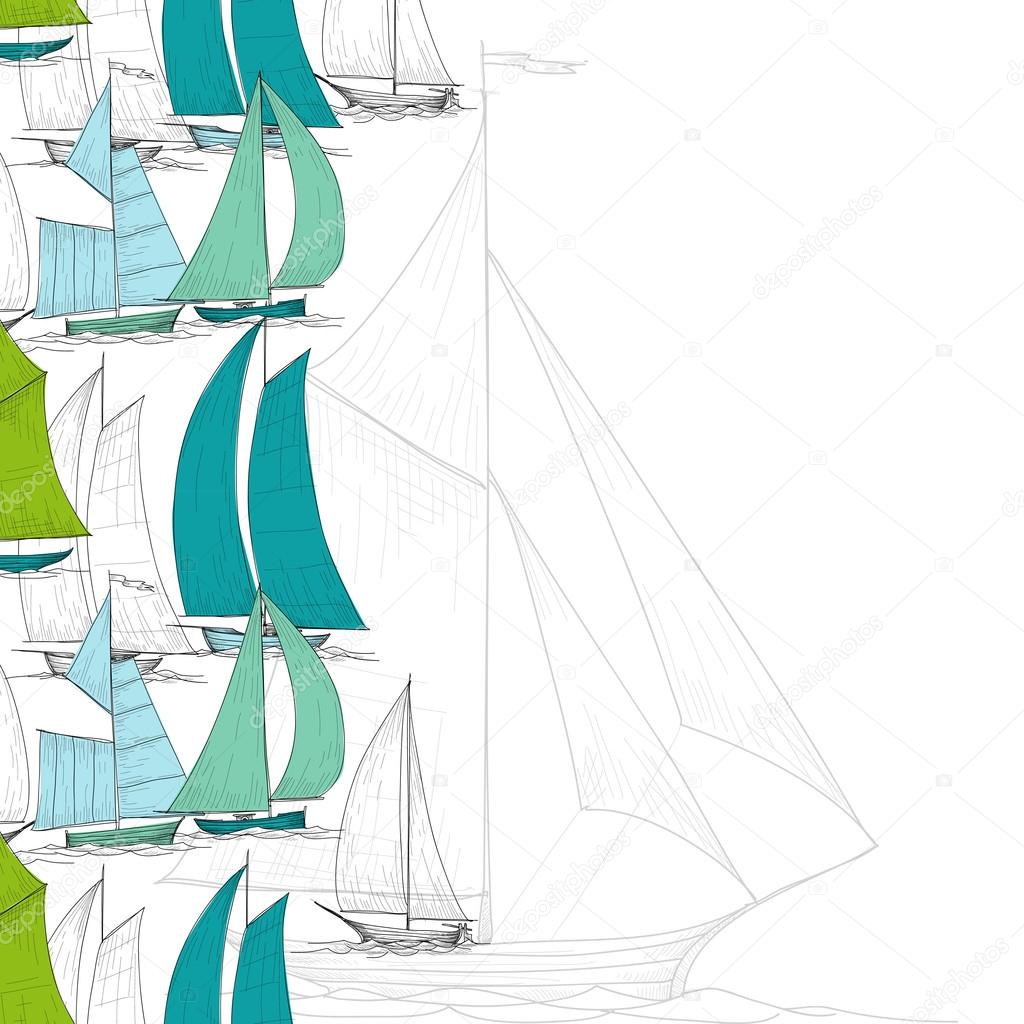 Colorful boats background Stock Vector by ©Danussa 110770892