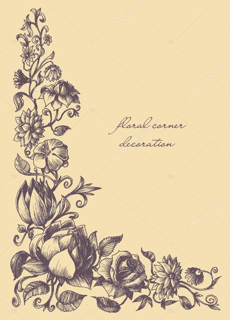 Victorian Floral Corners