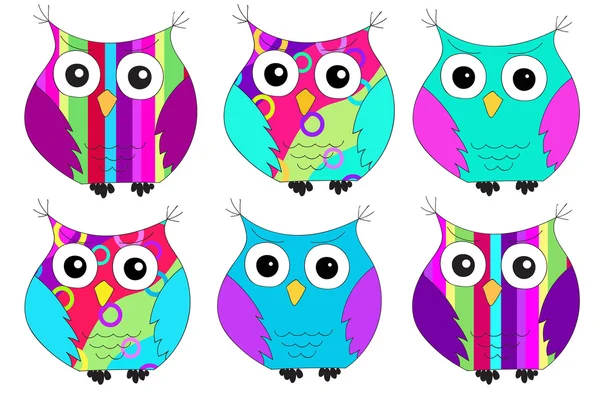 Színes bagoly rajz — Stock Fotó #68977459