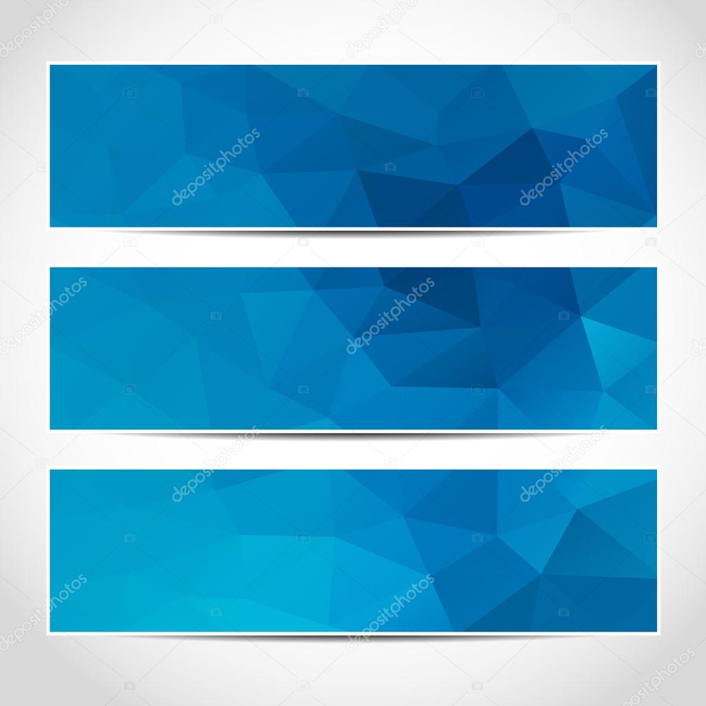 Conjunto de plantillas de banners azules de moda Vector de stock ...
